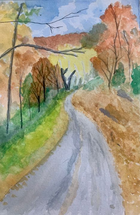 Backroads in Autumn - Andy's Art - Paintings & Prints, Landscapes ...