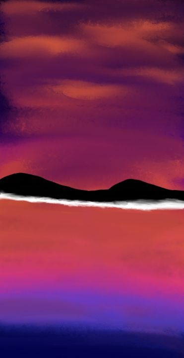 Sunset on the Island - Pyre Storm - Digital Art & AI, Landscapes ...
