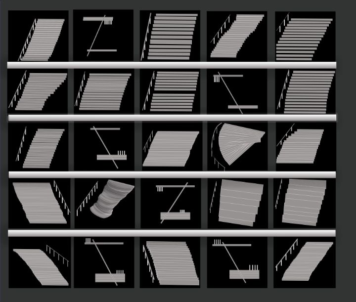 Stairs - Sean McCollum - Digital Art & AI, Abstract, Geometric - ArtPal