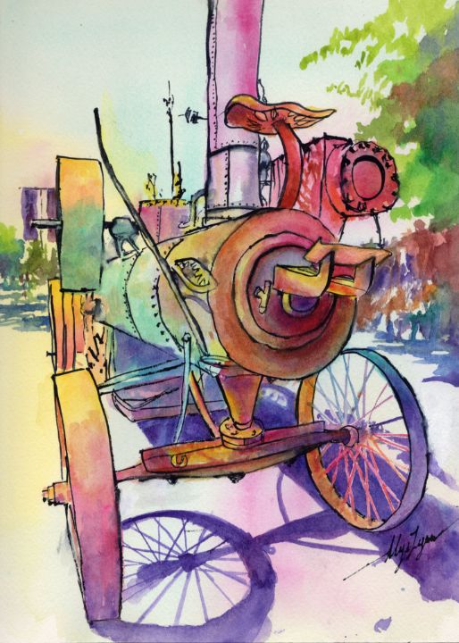 Newfangled Contraption - Alyslynn Lemke Art - Paintings & Prints ...