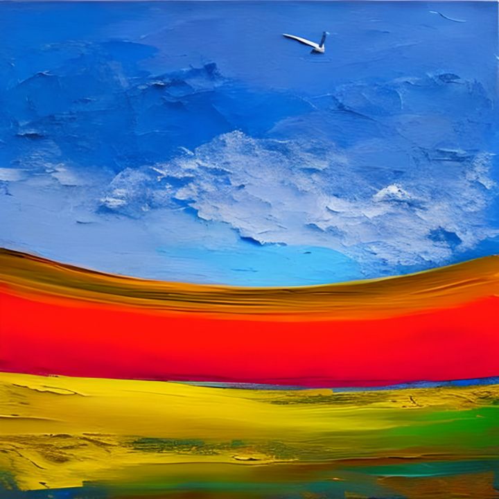 Landscape, abstraction - Eva04 - Paintings & Prints, Landscapes ...