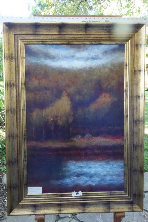 Lake/Trees Landscape (Original) Mary - Frames-N-Art - Paintings ...