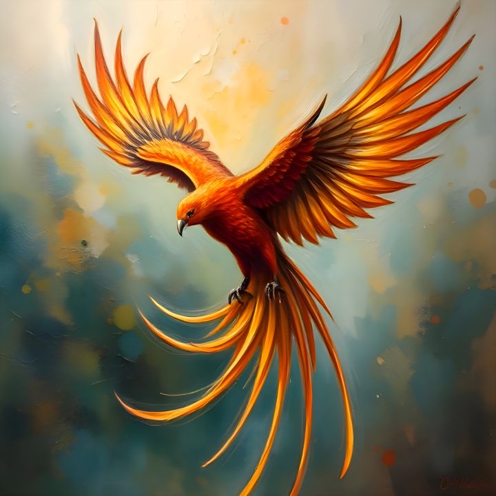 The Flying Phoenix - UnrealArt - Digital Art & AI, Animals, Birds ...