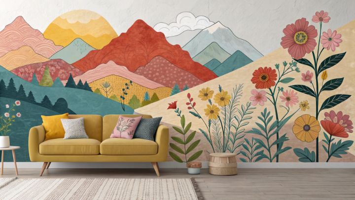 Colorful Abstract Mountain Wall Art - OmarArt - Digital Art & AI ...