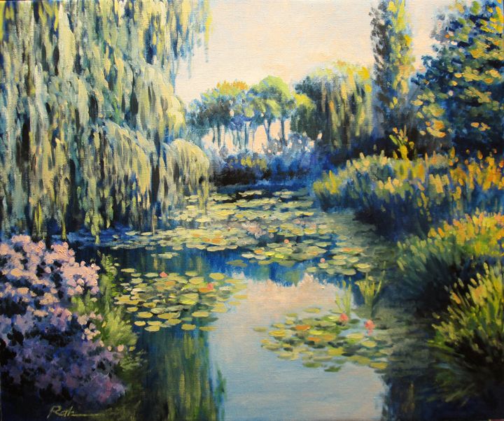 Evening in Giverny - Oleh Rak - Paintings & Prints, Landscapes & Nature ...