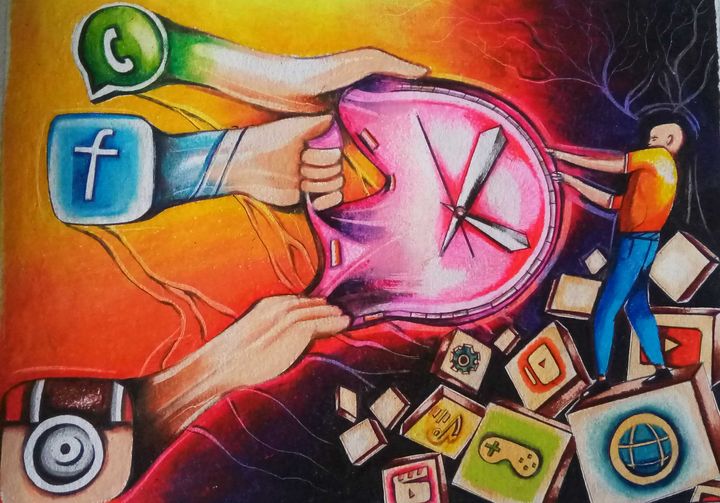 Importance of time - Deep Sarkar - Paintings & Prints, Abstract, Color ...