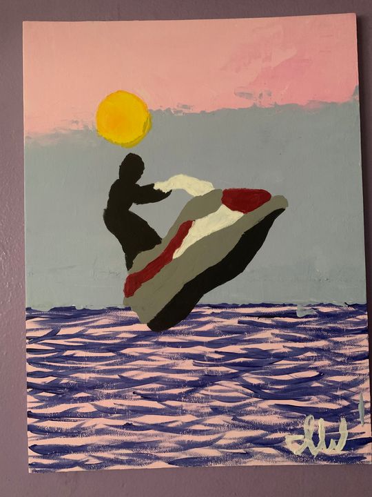 Jet Ski - Iman Wolfe - Paintings & Prints, Sports & Hobbies, Other ...