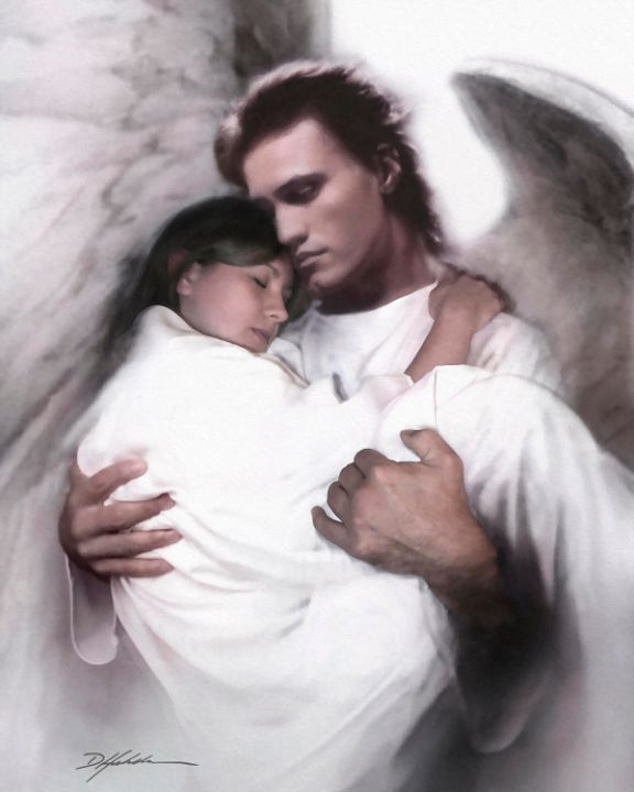 In the arms of an angel - Danny Hahlbohm - Paintings & Prints, Religion ...