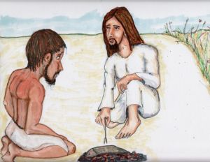 Jesus Falls the First Time - Jan Toler - Drawings & Illustration ...