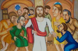 Jesus Falls the First Time - Jan Toler - Drawings & Illustration ...