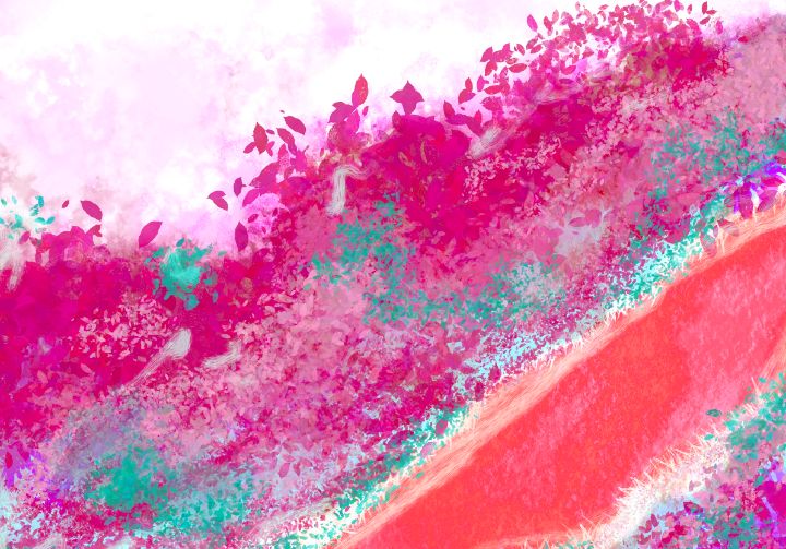 Pink Hill - Jamtastic Feelz - Digital Art & AI, Landscapes & Nature ...