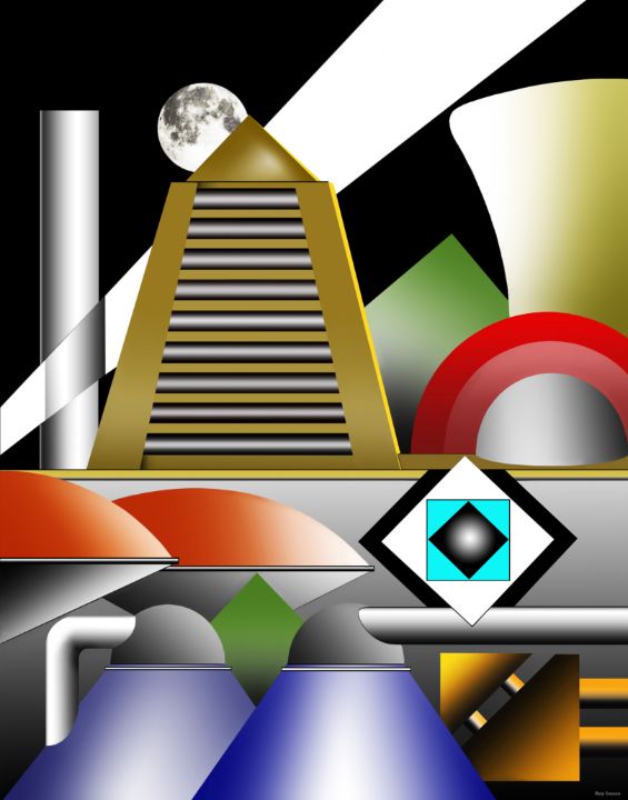 Industrial Clutter - Roy Isaacs - Digital Art & AI, Buildings ...