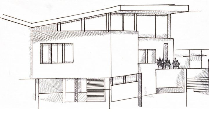 A house. - Luke's Art Dojo - Drawings & Illustration, Buildings ...