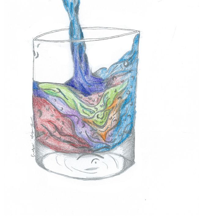 rainbow water - Evelyn Flannery - Drawings & Illustration, Food ...