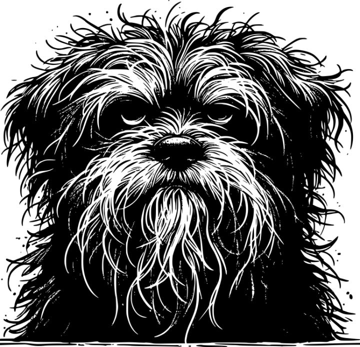Unimpressed Gritty Dog - Miss BubbleBliss - Digital Art & AI, Animals ...