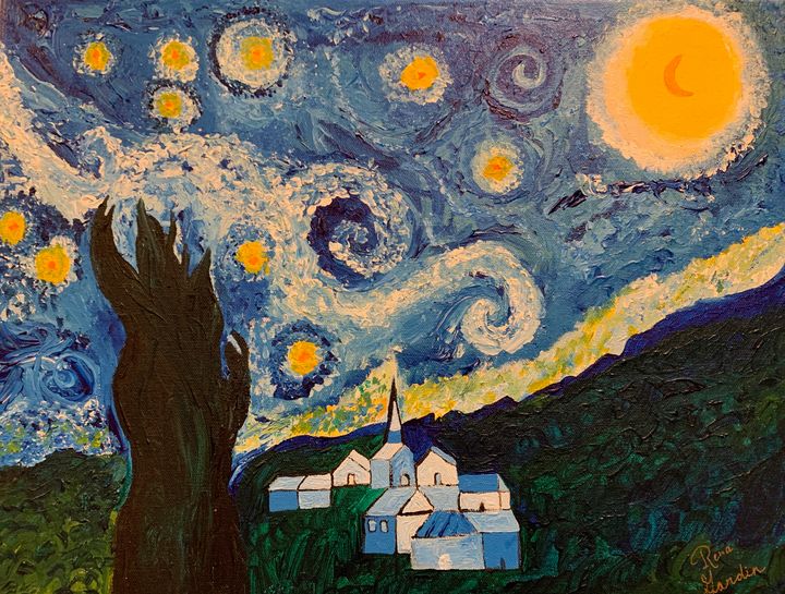 Starry Night - Rena's Art - Paintings & Prints, Landscapes & Nature, Skyscapes, Night Sky - ArtPal