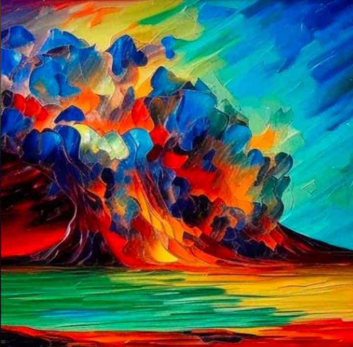 The Volcano Explodes - George Hutton Hunter Contemporary Artist ...