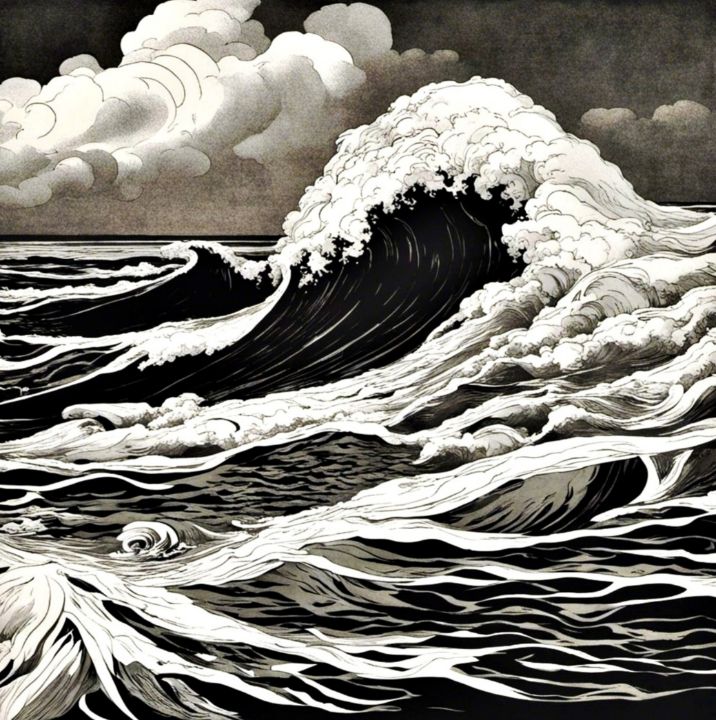 Rogue wave forming - George Hutton Hunter Contemporary Artist ...