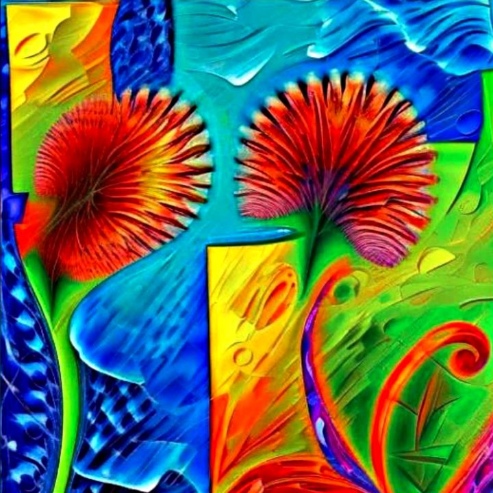Blomsterabstraksjon 12 - George Hutton Hunter Contemporary Artist ...