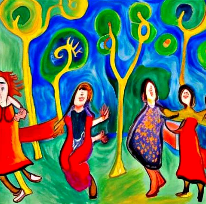 The Dancing Women - George Hutton Hunter Contemporary Artist ...