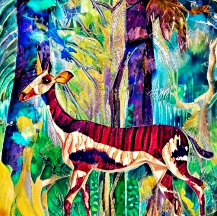 Antelope in the forest - George Hutton Hunter Contemporary Artist ...