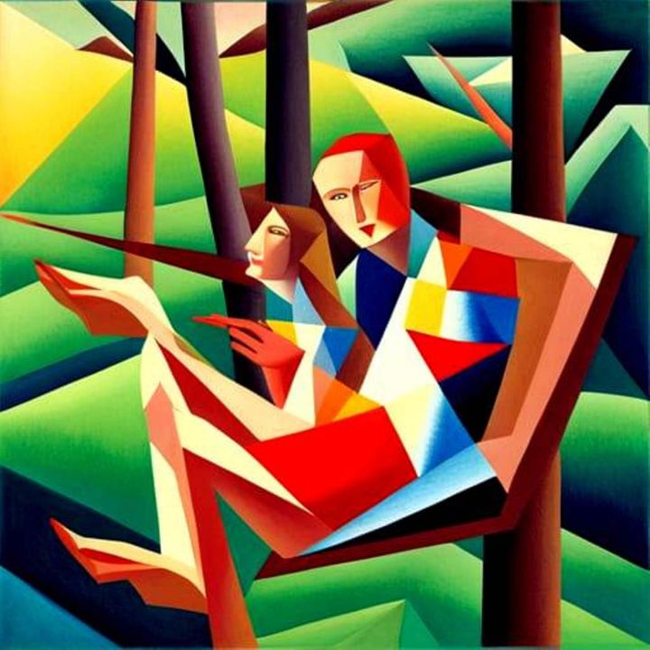 Sitting in the park - George Hutton Hunter Contemporary Artist ...