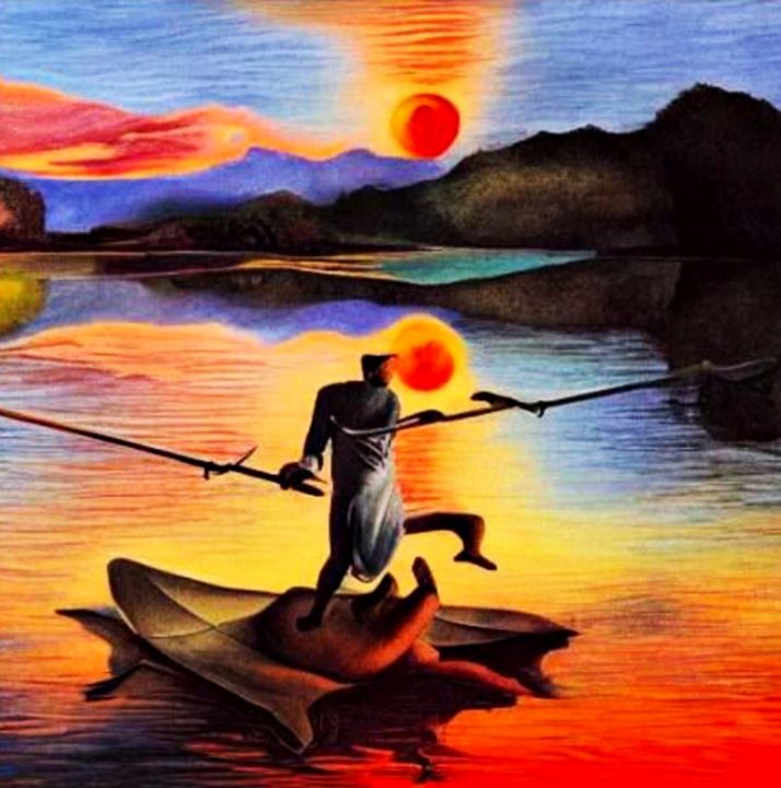 The Solitary Angler - George Hutton Hunter Contemporary Artist ...