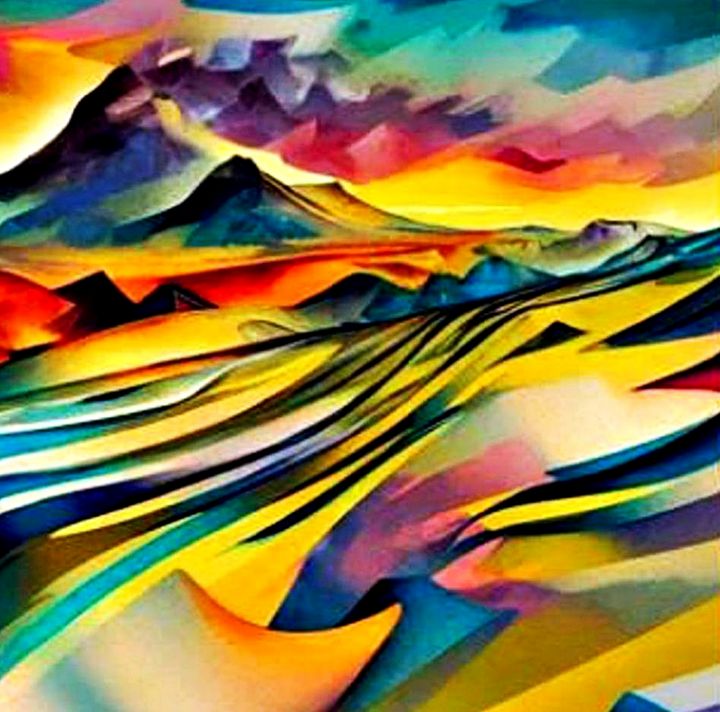 Abstractum Landscape 8 - George Hutton Hunter Contemporary Artist - Paintings & Prints ...