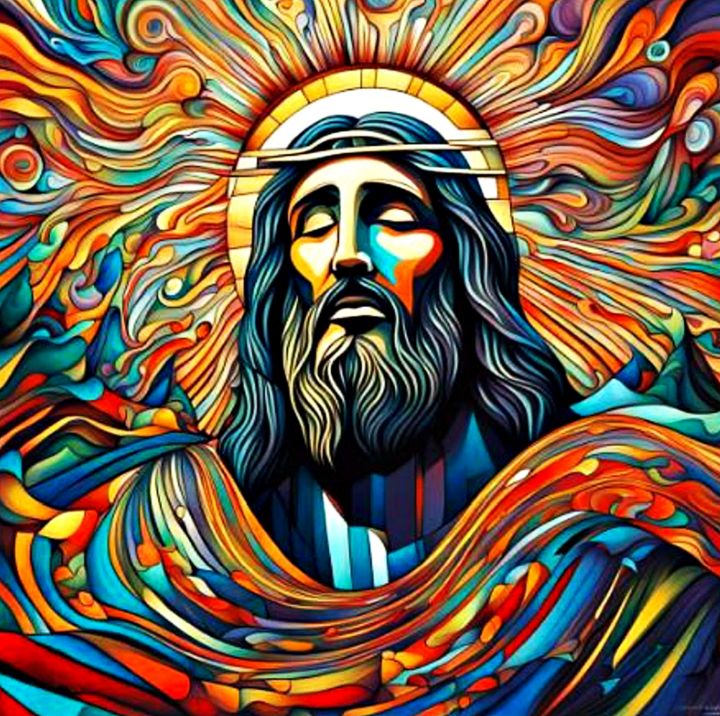 Jesus Meditates - George Hutton Hunter Contemporary Artist - Paintings ...