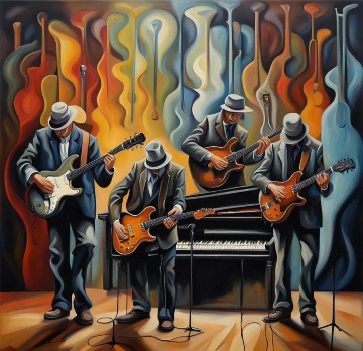 On they play - George Hutton Hunter Contemporary Artist - Paintings ...