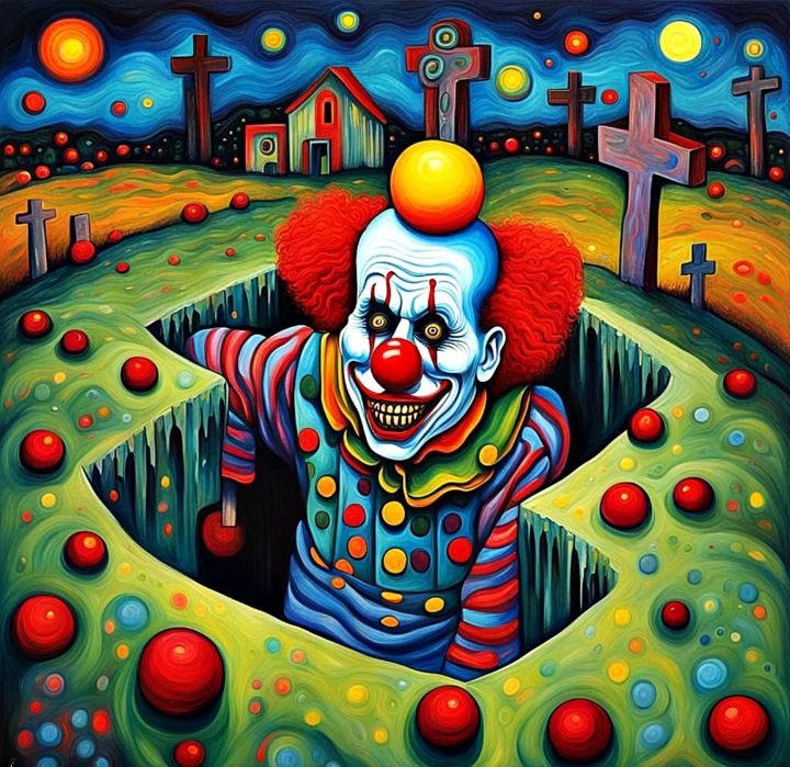 The Demon Clown arises - George Hutton Hunter Contemporary Artist ...