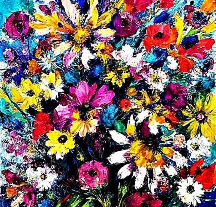 Flora 2 - George Hutton Hunter Contemporary Artist - Paintings & Prints ...