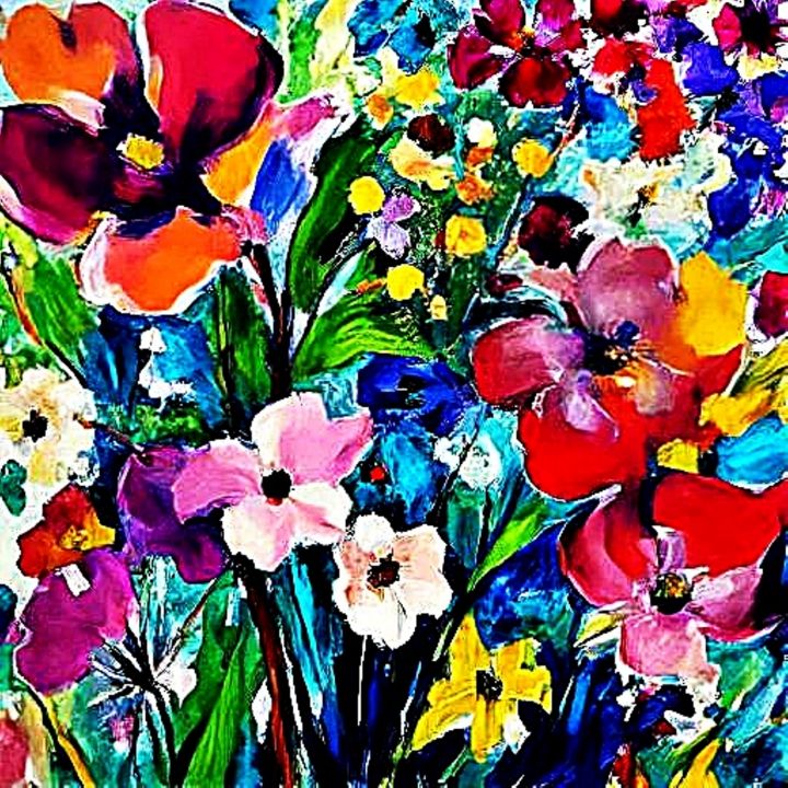 Flora 5 - George Hutton Hunter Contemporary Artist - Paintings & Prints ...