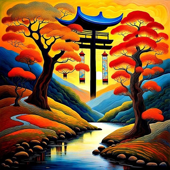 Shrine at Sunset 5 - George Hutton Hunter Contemporary Artist ...