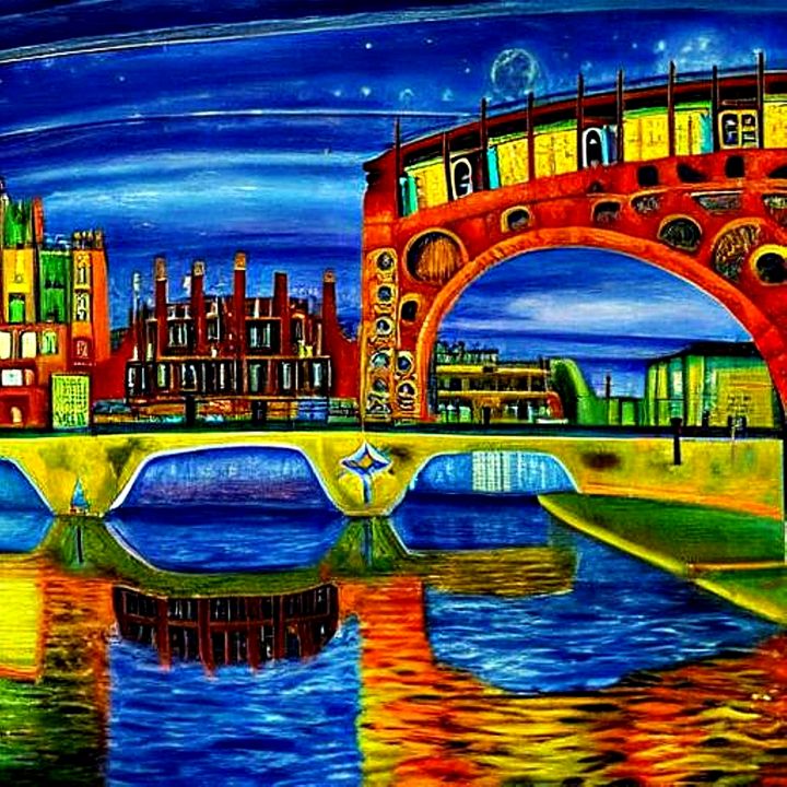Reflected Bridge 1 - George Hutton Hunter Contemporary Artist ...