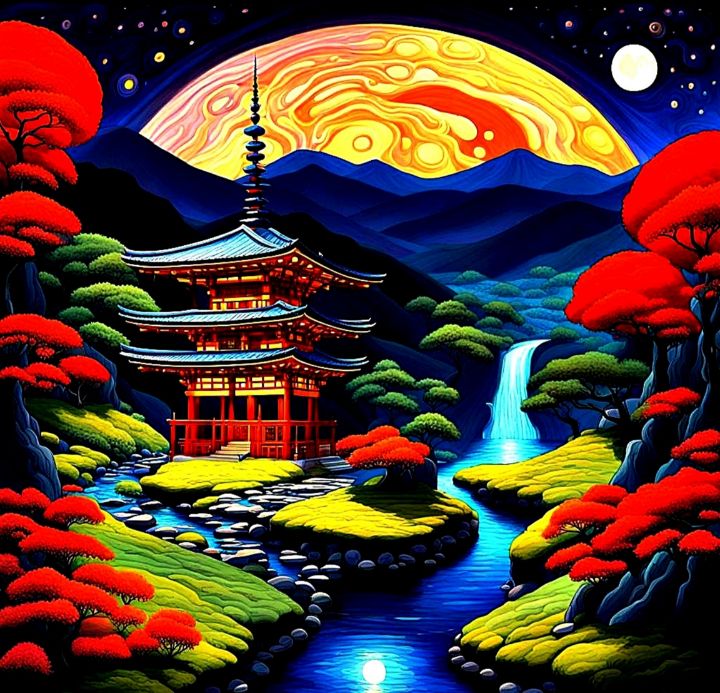 Shrine at night 1 - George Hutton Hunter Contemporary Artist ...