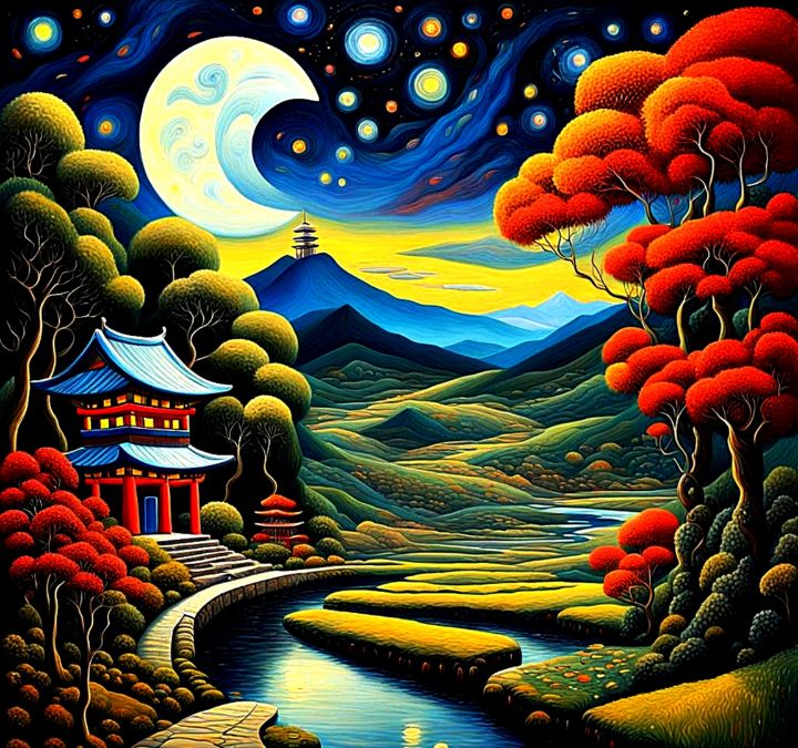 Shrine at night 4 - George Hutton Hunter Contemporary Artist ...