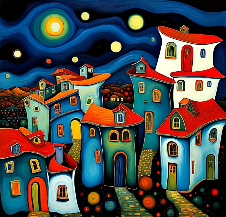 The Frightened Village - George Hutton Hunter Contemporary Artist ...