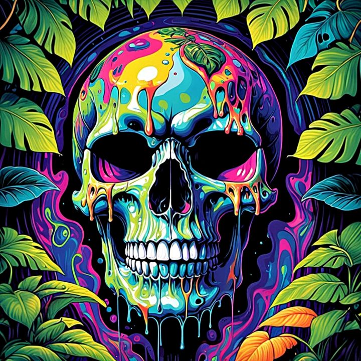 Psychedelic Skull 1 - George Hutton Hunter Contemporary Artist ...