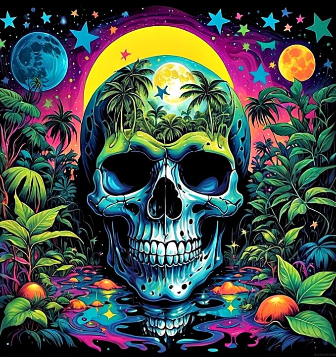 Psychedelic Skull 2 - George Hutton Hunter Contemporary Artist ...