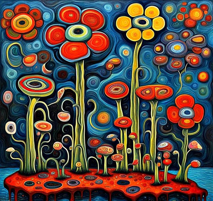 The Sprouting Flowers - George Hutton Hunter Contemporary Artist ...