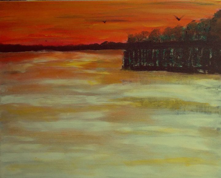 Frozen Lake - George Hutton Hunter Contemporary Artist - Paintings ...