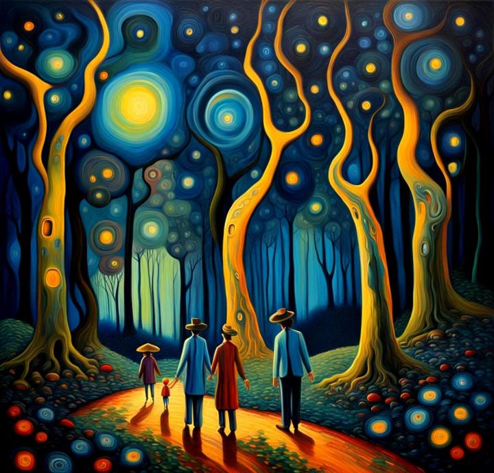 Walking in the woods 6 - George Hutton Hunter Contemporary Artist ...