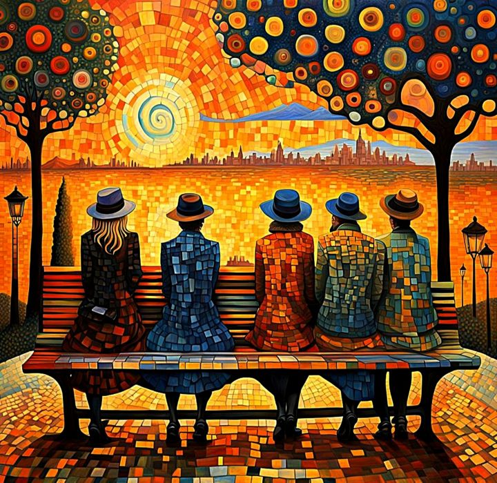 The Sitting Siblings 11 - George Hutton Hunter Contemporary Artist ...