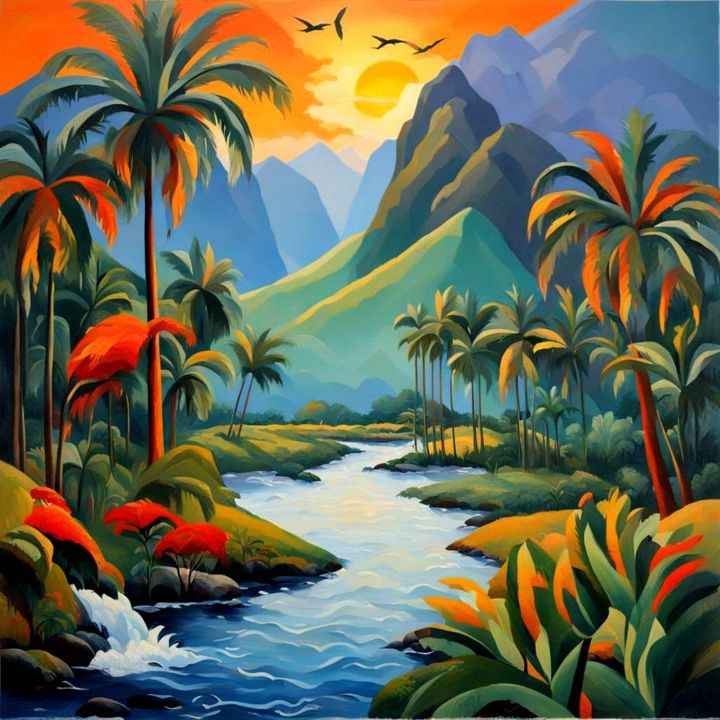 Tropical Landscape 4 - George Hutton Hunter Contemporary Artist ...