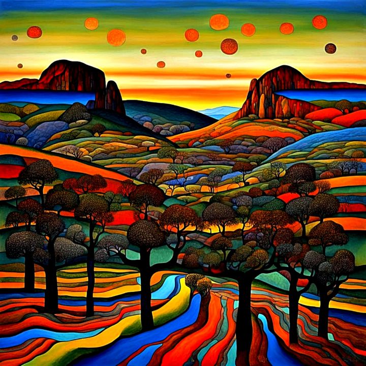 The Red Balloons - George Hutton Hunter Contemporary Artist - Paintings ...