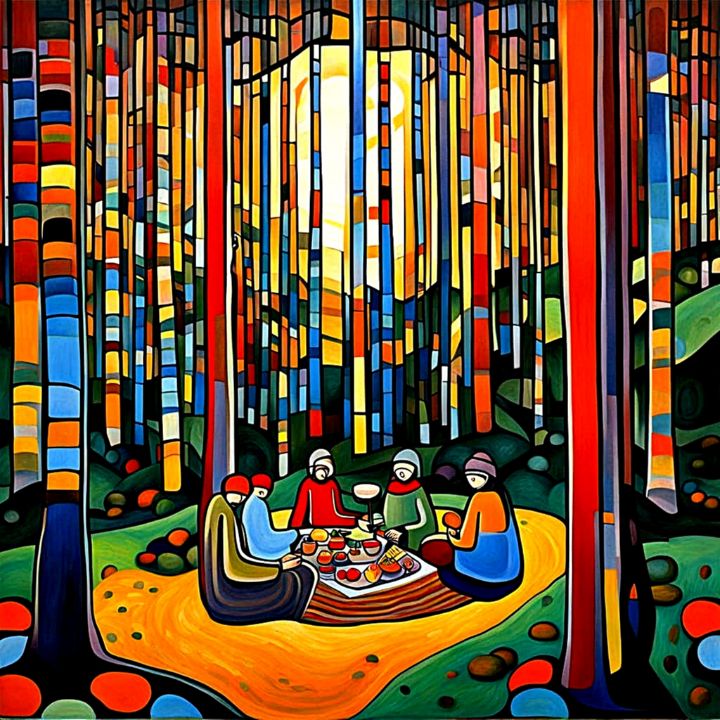 Picnic in the forest 3 - George Hutton Hunter Contemporary Artist ...