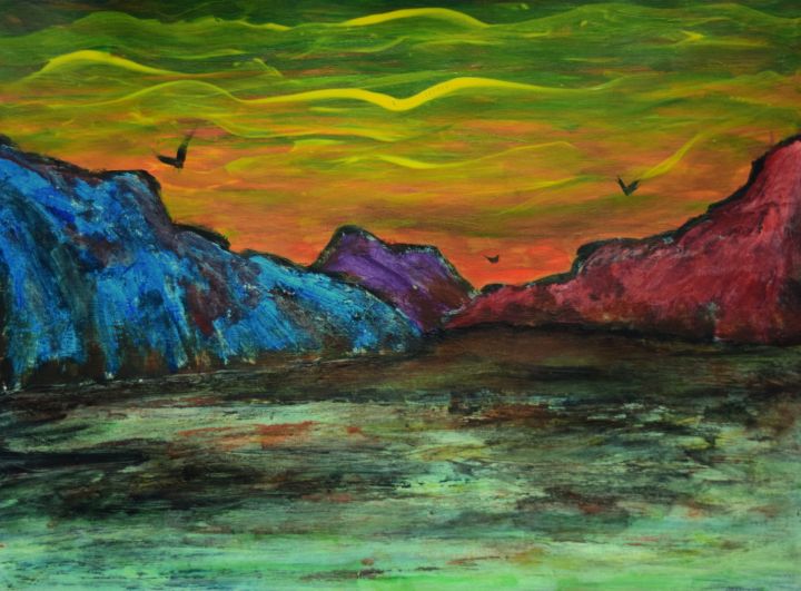 Lake in Autumn - George Hutton Hunter Contemporary Artist - Paintings ...