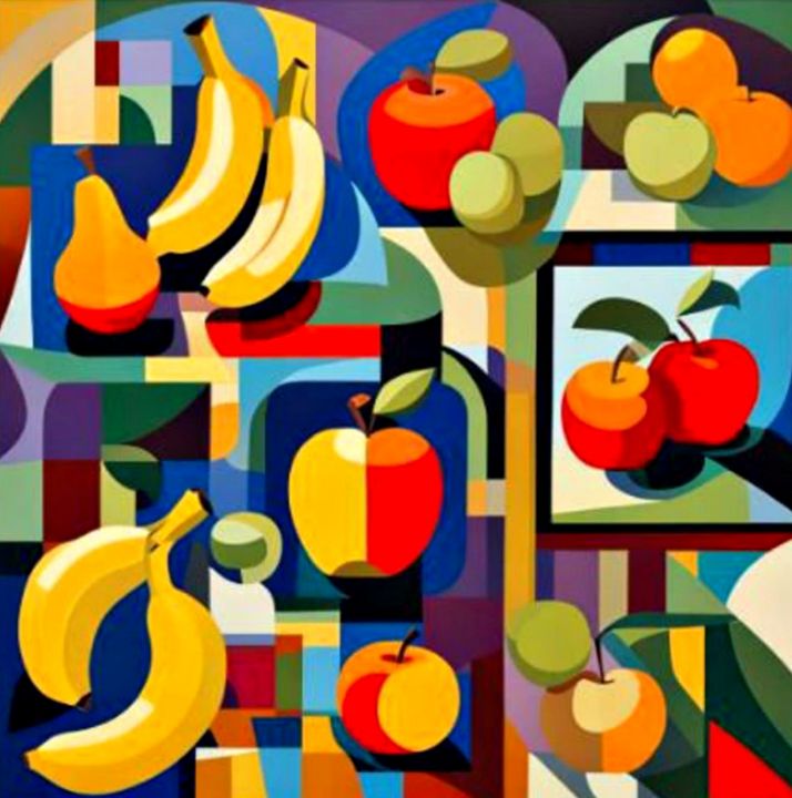 Cubist Fruit 5 - George Hutton Hunter Contemporary Artist - Paintings ...