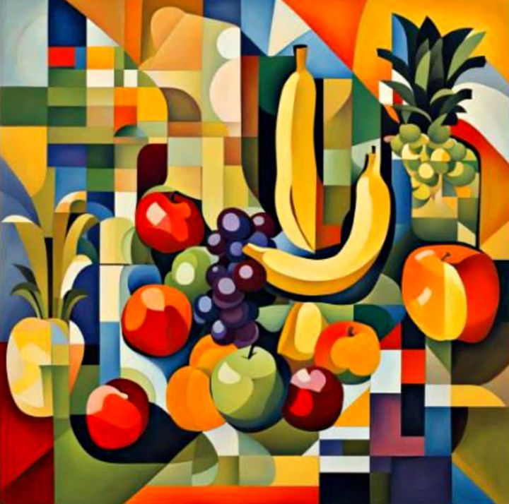 Cubist Fruit 6 - George Hutton Hunter Contemporary Artist - Paintings ...